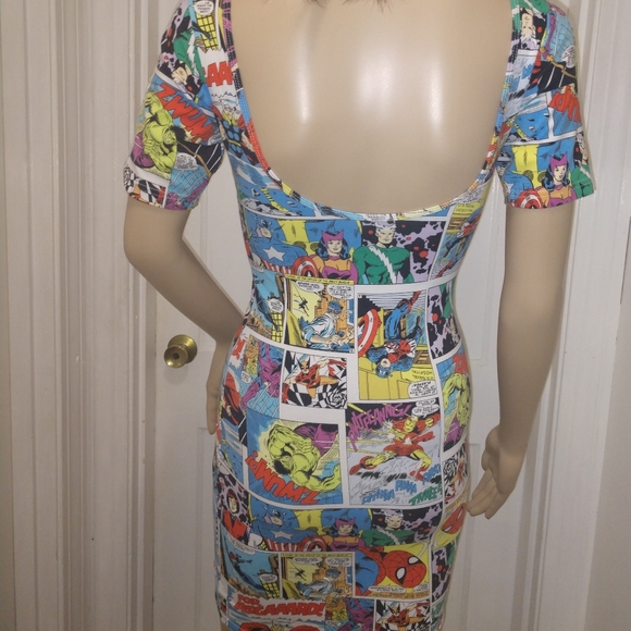 Marvel | Dresses | Marvel Comics All Over Comic Strip Dress Nwot | Poshmark